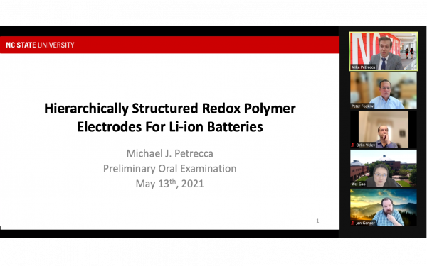 Mike completes his prelim | Velev Research Group