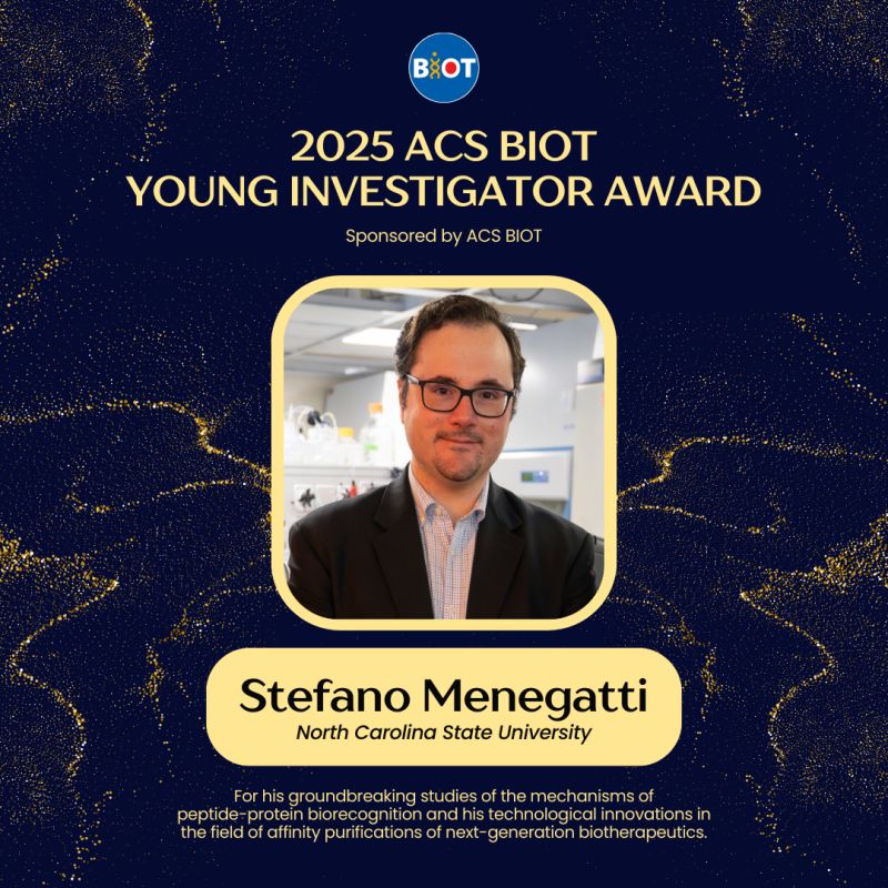 Prof. Menegatti is the 2025 ACS BIOT Young Investigator Awardee ...